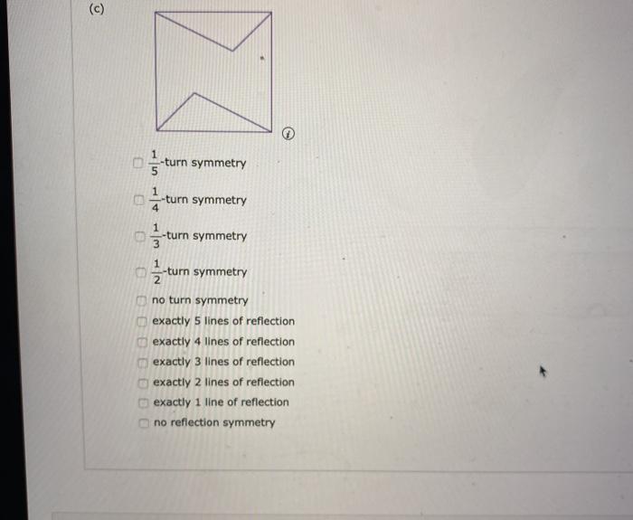 Solved Describe The Reflection And Rotation Symmetries Of