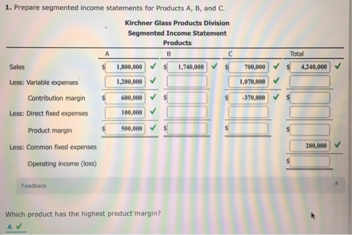 Solved Segmented Income Statements, Adding and Dropping | Chegg.com