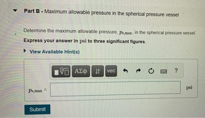 Solved Learning Goal: To calculate the maximum allowable | Chegg.com