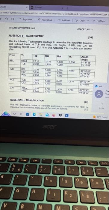 Solved QUESTION 1- LEVELLING and SETTING OUT [35] You are a | Chegg.com