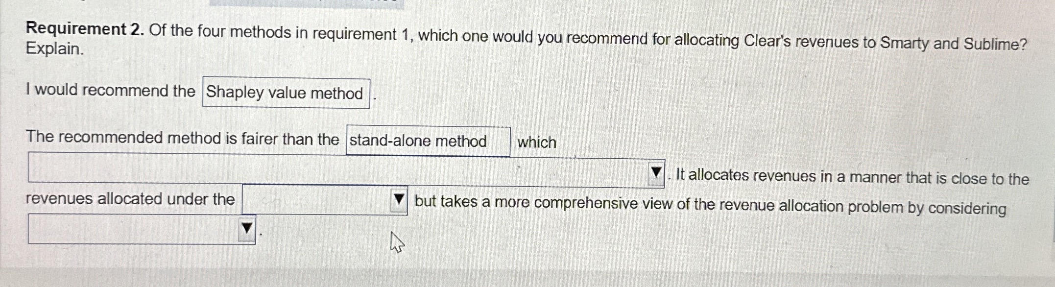 Solved Requirement 2. ﻿Of the four methods in requirement 1, | Chegg.com