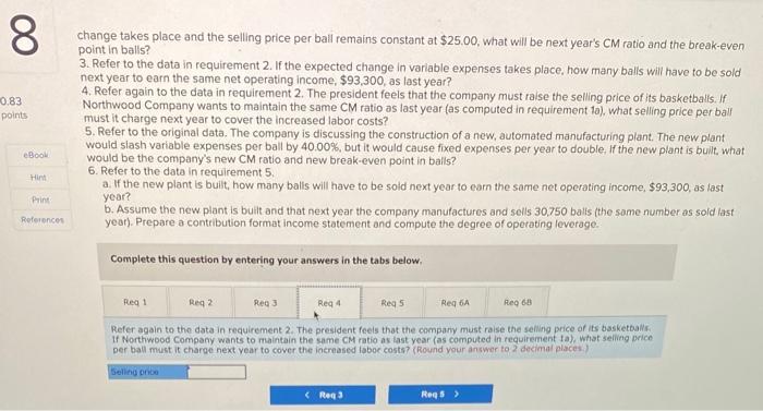 Solved Problem 6-20 (Algo) CVP Applications: Break-Even | Chegg.com