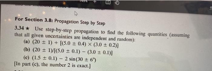 Solved + For Section 3.8: Propagation Step by Step 3.34* Use | Chegg.com