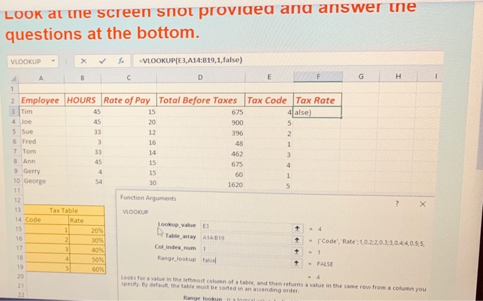 Solved LOOK at the screen snot provided and answer the | Chegg.com