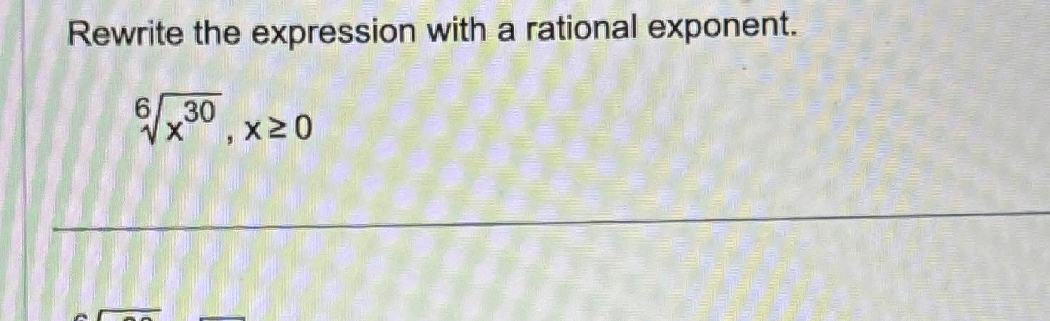 Solved Rewrite the expression with a rational | Chegg.com