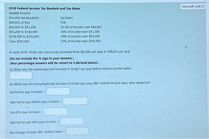 Solved 2018 Federal Income Tax Brackets and Tax Rates | Chegg.com