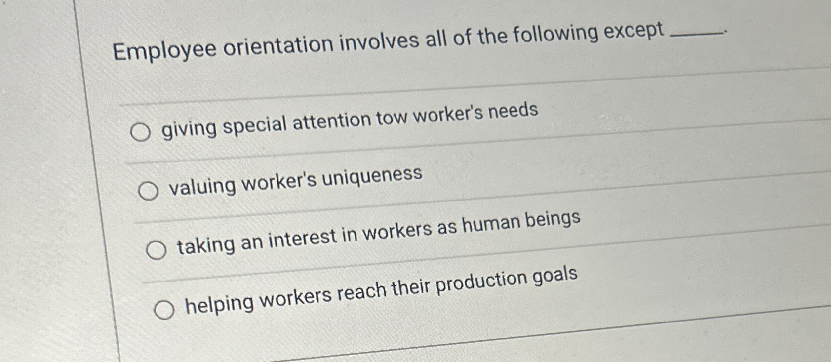 Solved Employee orientation involves all of the following | Chegg.com