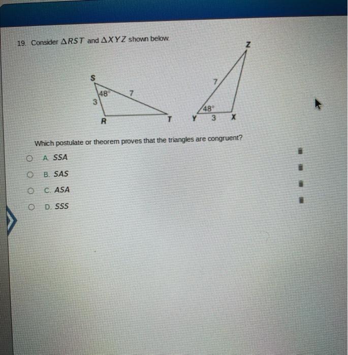 Solved 11 Aright triangle JKL is shown below 24 25 K 7 L | Chegg.com