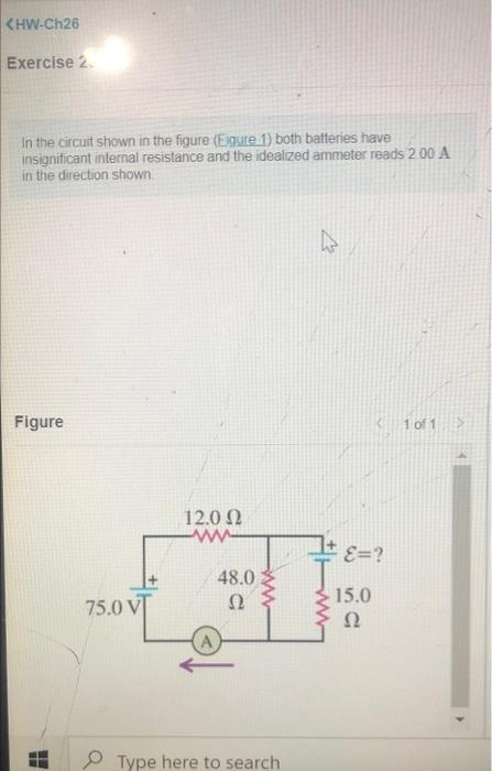 Solved CHW-Ch26 Exercise 2 In the circuit shown in the | Chegg.com