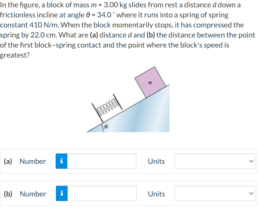 Solved In ﻿the figure, a block of ﻿mass m=3.00kg ﻿slides | Chegg.com