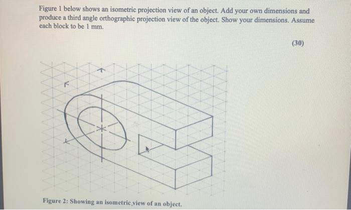 Solved Figure 1 below shows an isometric projection view of | Chegg.com