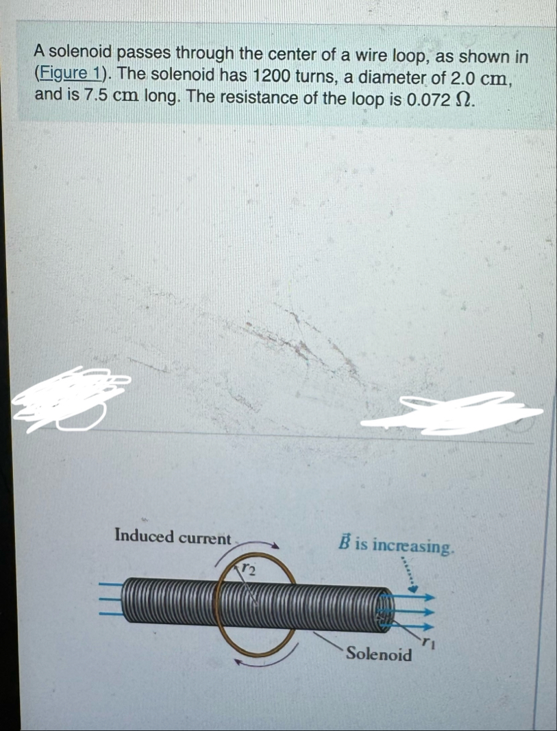 Solved A solenoid passes through the center of a wire loop, | Chegg.com