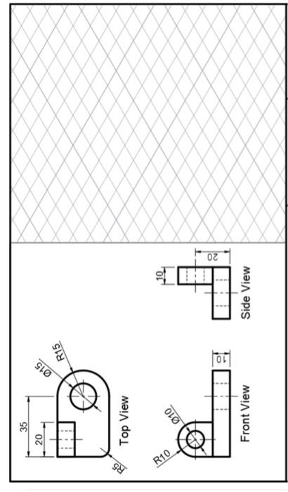 Solved Given orthographic views, draw the isometric view for | Chegg.com