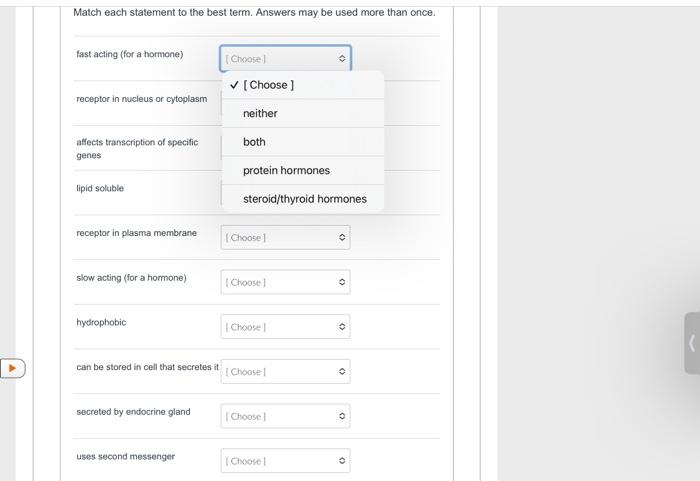 Solved Match each cell structure with the best description | Chegg.com