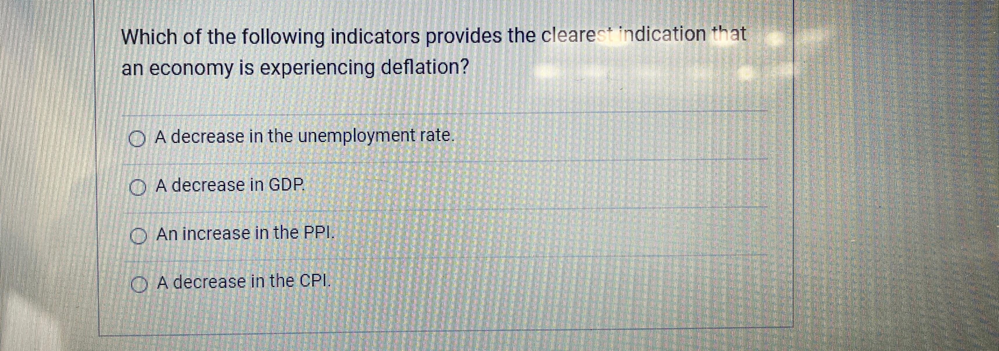 Solved Which of the following indicators provides the | Chegg.com