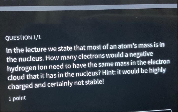 Solved Question 1 1 In The Lecture We State That Most Of An