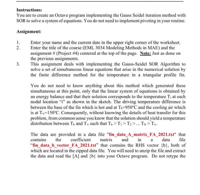 Instructions: You are to create an Octave program | Chegg.com