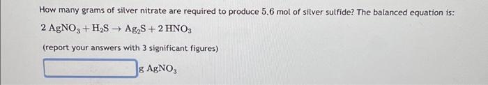 Solved How many grams of silver nitrate are required to | Chegg.com