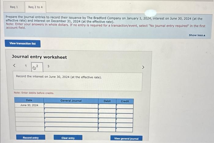 Solved The Bradford Company issued 12% bonds, dated January | Chegg.com