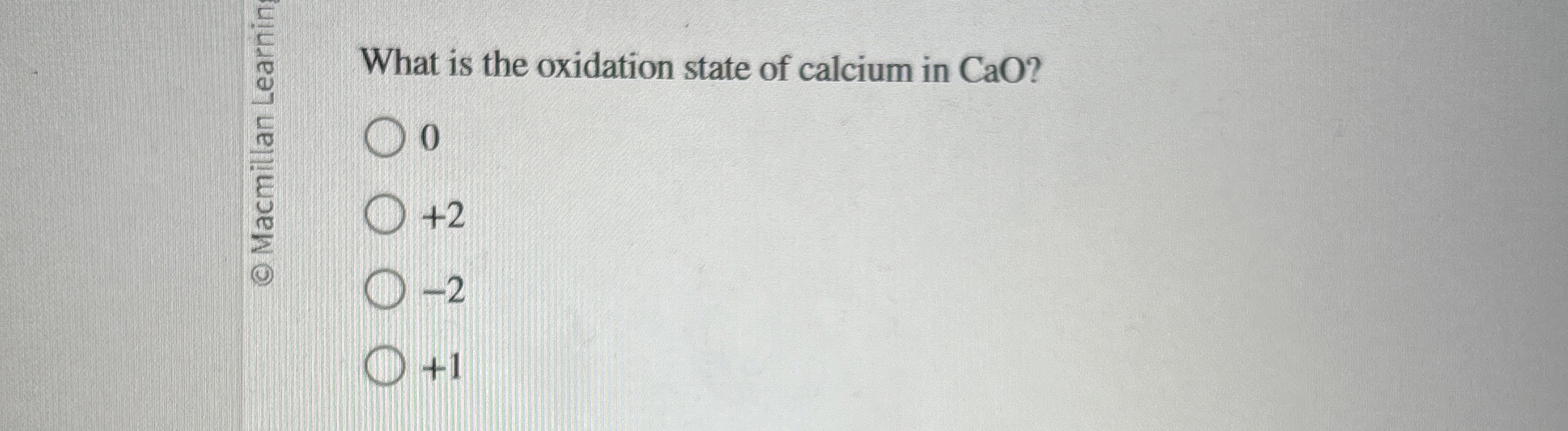 Solved What is the oxidation state of calcium in CaO | Chegg.com
