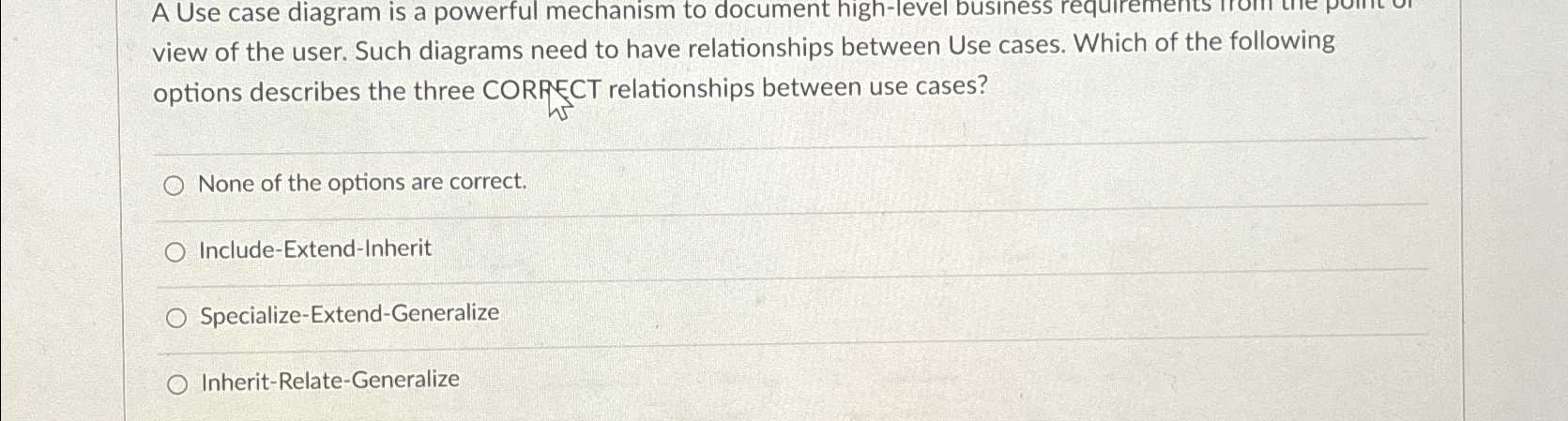 Solved A Use case diagram is a powerful mechanism to | Chegg.com