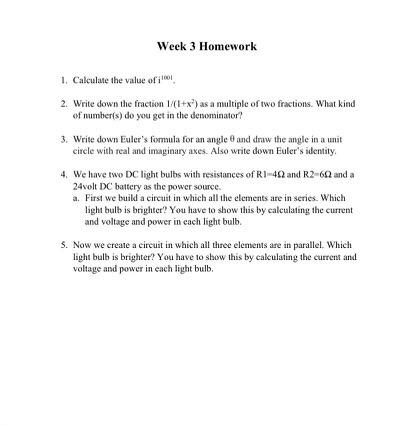 1. Calculate the value of i1001 2. Write down the | Chegg.com