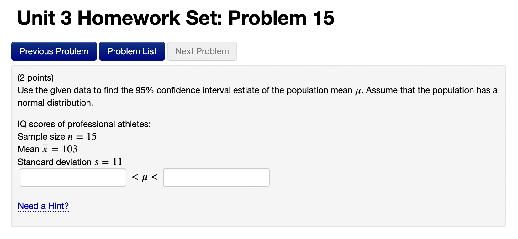Solved (2 points)Use the given data to find the 95% | Chegg.com Solved (2 points)Use the given data to find the 95% | Chegg.com