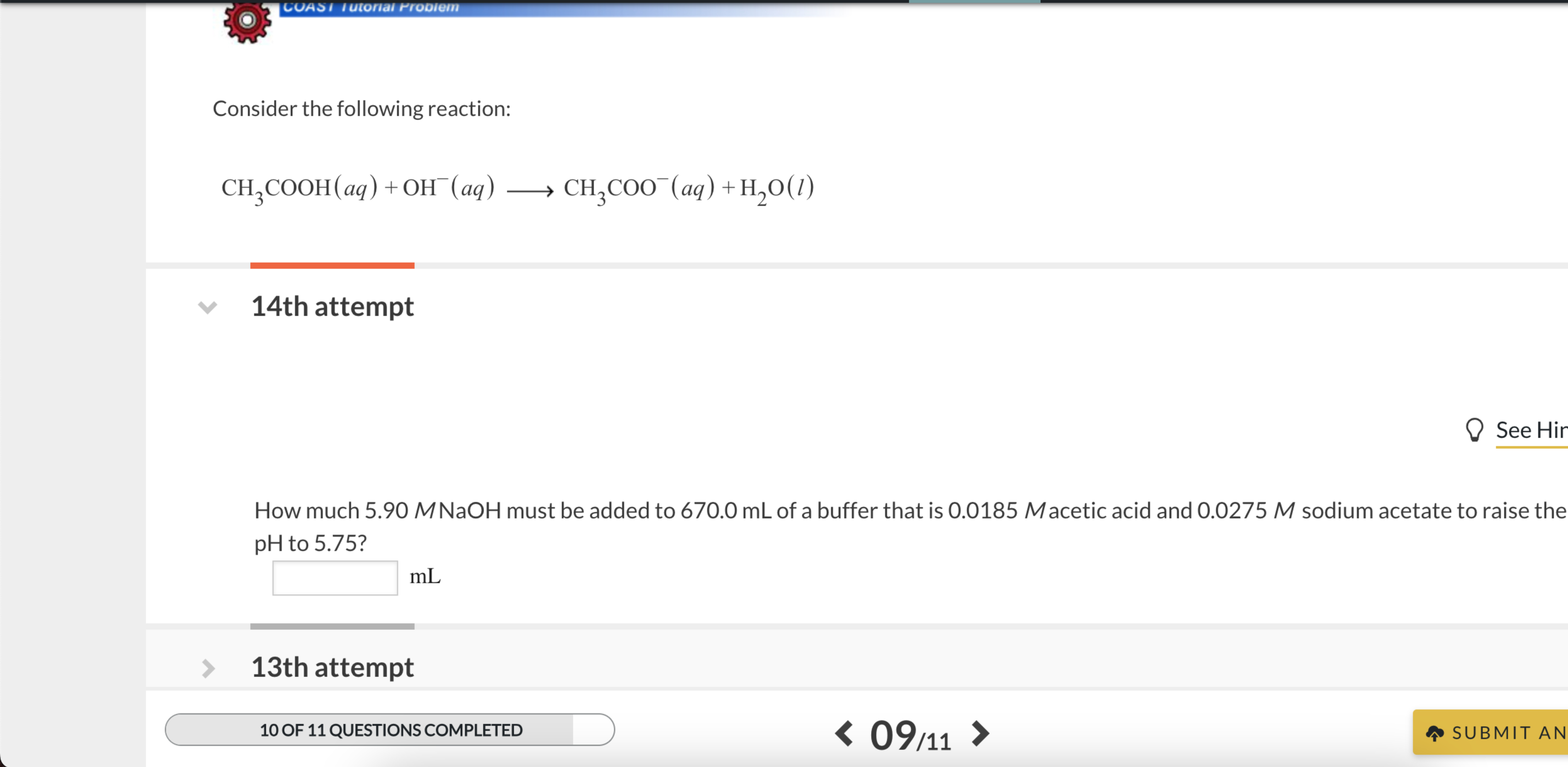 Solved Consider the following reaction: | Chegg.com