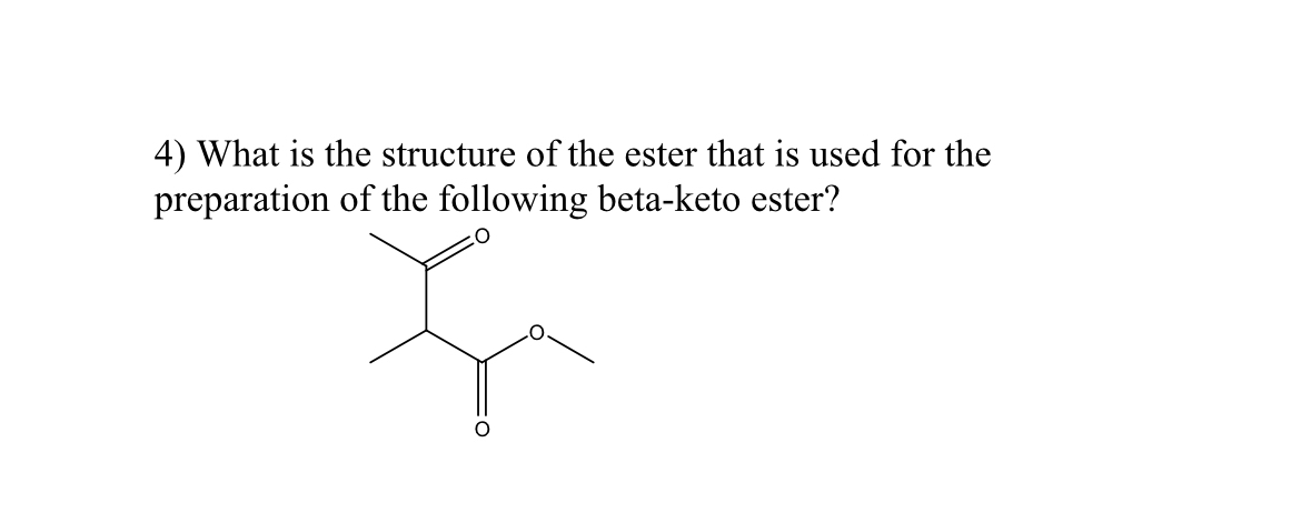 Solved What is the structure of the ester that is used for | Chegg.com