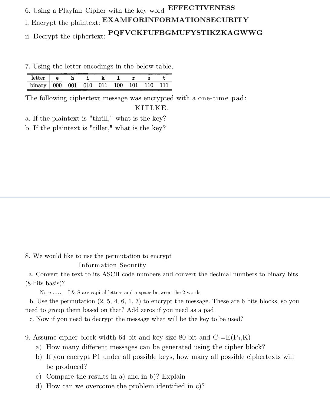 Solved Please solve all questions | Chegg.com