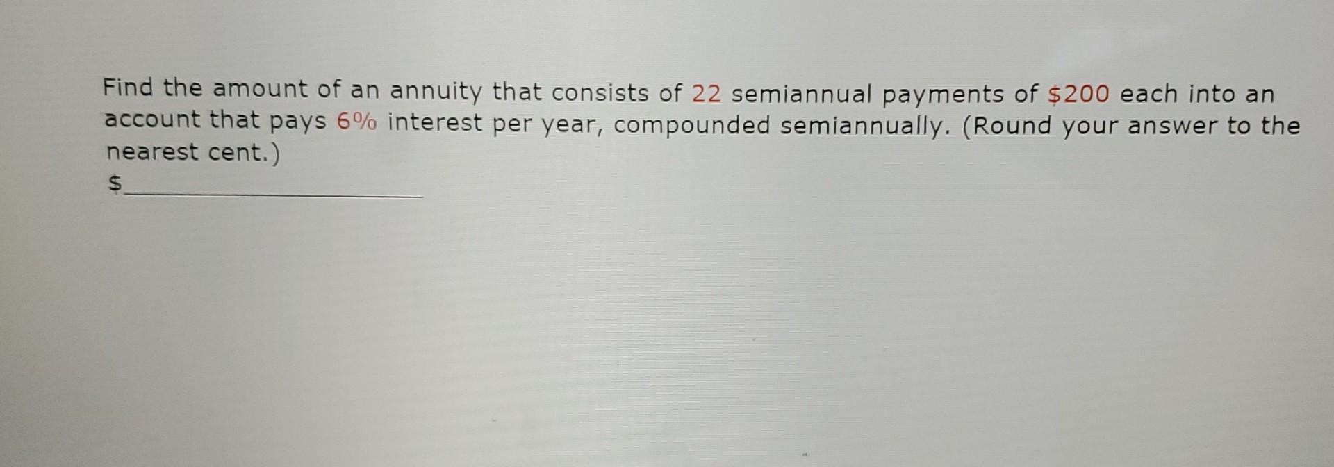 Solved Find the amount of an annuity that consists of 22 | Chegg.com
