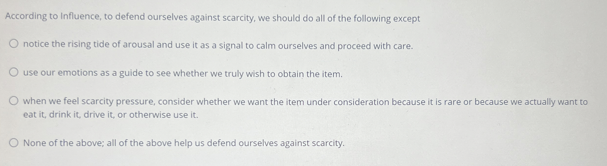 Solved According to Influence, to defend ourselves against | Chegg.com