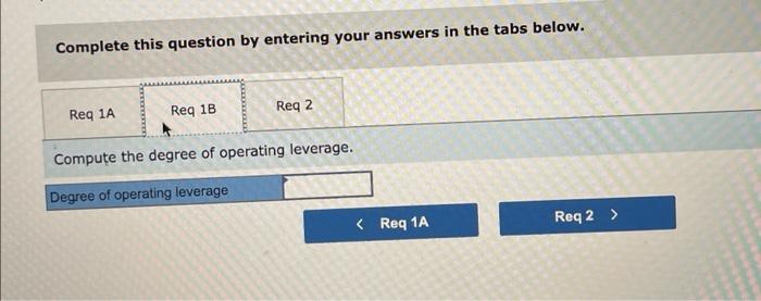 Solved Exercise 5-15 (Algo) Operating Leverage [LO5-1, | Chegg.com