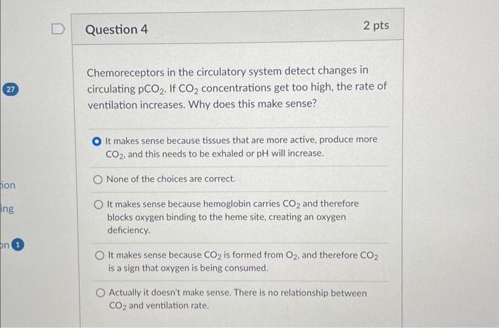 Solved Chemoreceptors in the circulatory system detect | Chegg.com