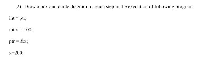 Solved 2) Draw a box and circle diagram for each step in the | Chegg.com