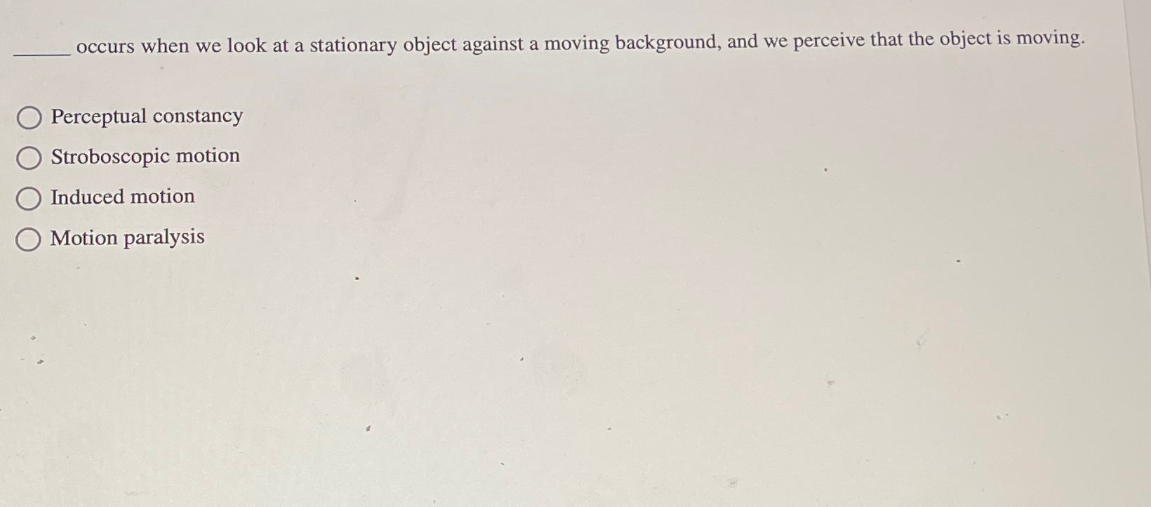 Solved occurs when we look at a stationary object against a | Chegg.com