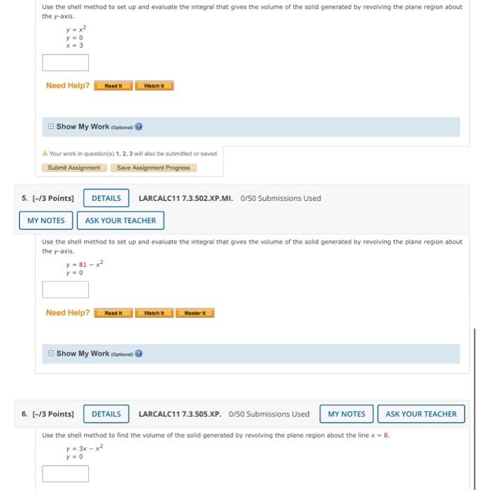 Solved Use the shell method to set up and evaluate the | Chegg.com
