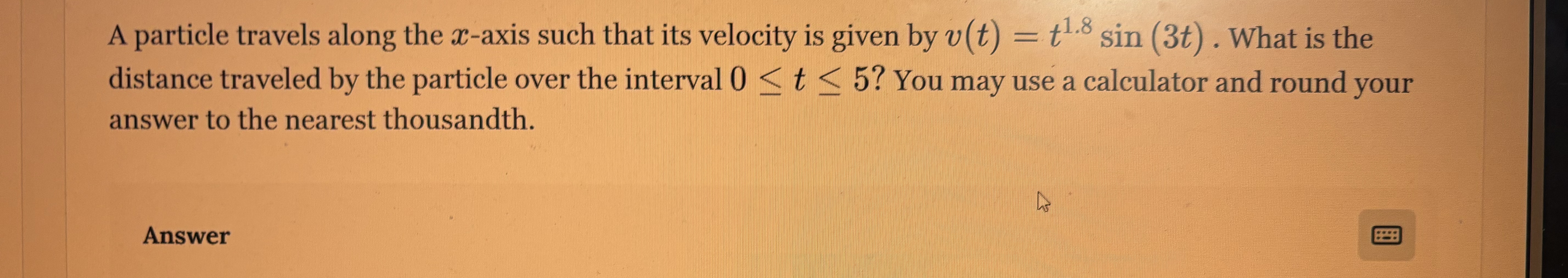 Solved A particle travels along the x-axis such that its | Chegg.com