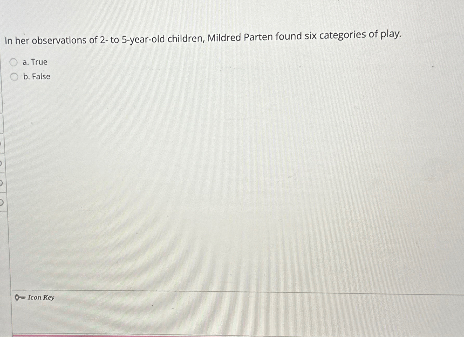 Solved In her observations of 2- ﻿to 5-year-old children, | Chegg.com