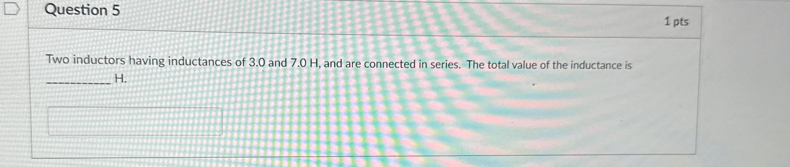 Solved Question 51 ﻿ptsTwo inductors having inductances of | Chegg.com