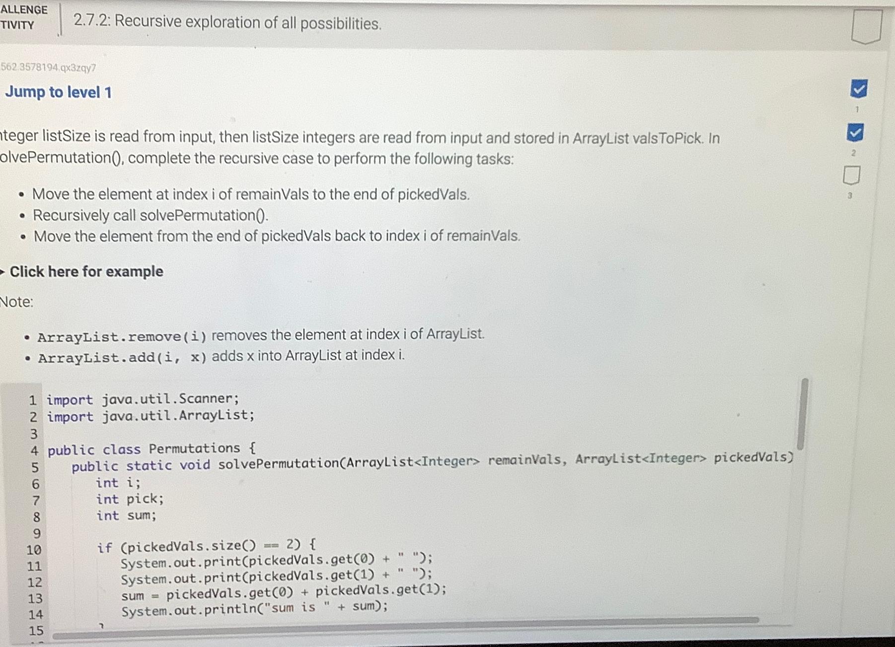 Solved ALLENGETIVITY2.7.2: Recursive exploration of all | Chegg.com