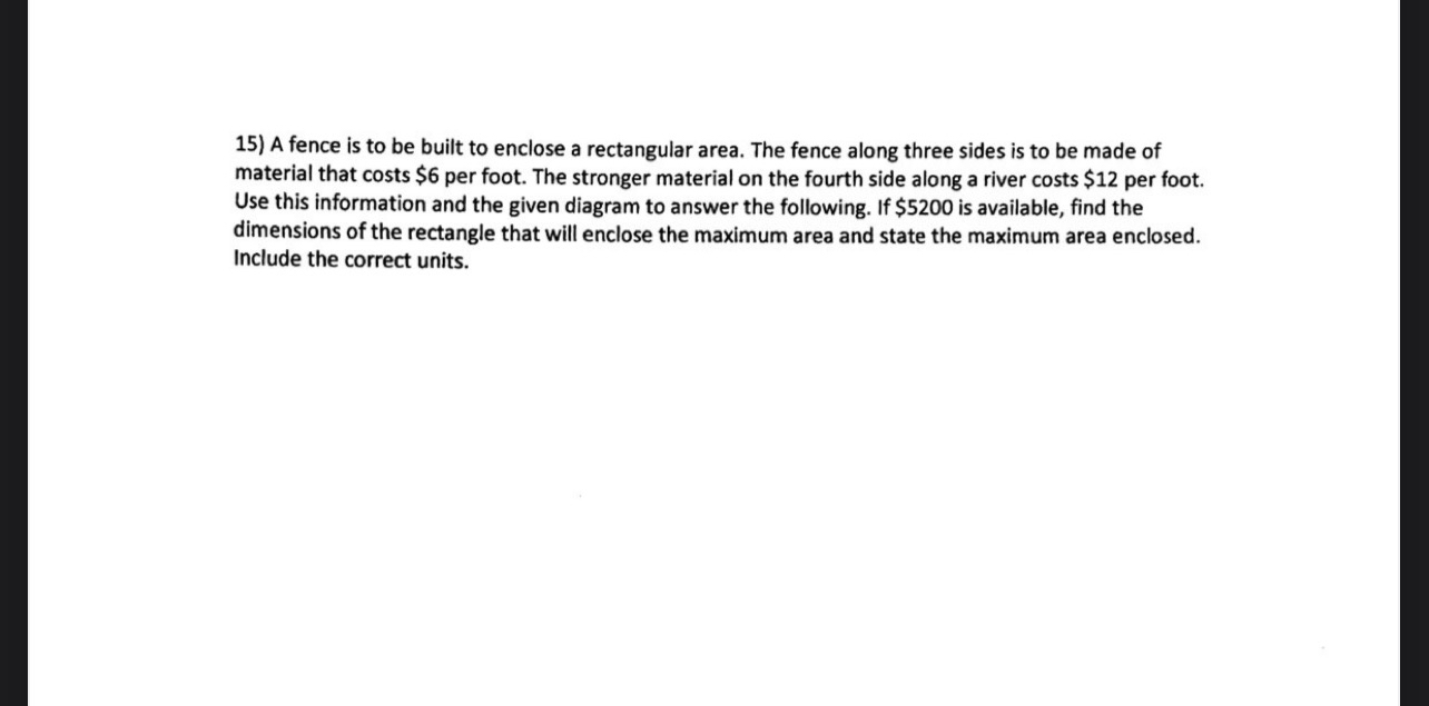 Solved A fence is to be built to enclose a rectangular area. | Chegg.com