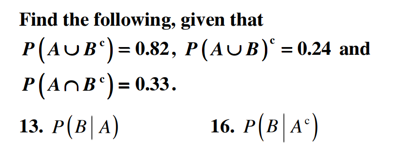 Solved Find the following, given | Chegg.com
