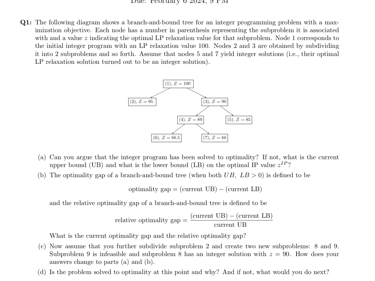Solved Q1: The following diagram shows a branch-and-bound | Chegg.com Solved Q1: The following diagram shows a branch-and-bound | Chegg.com