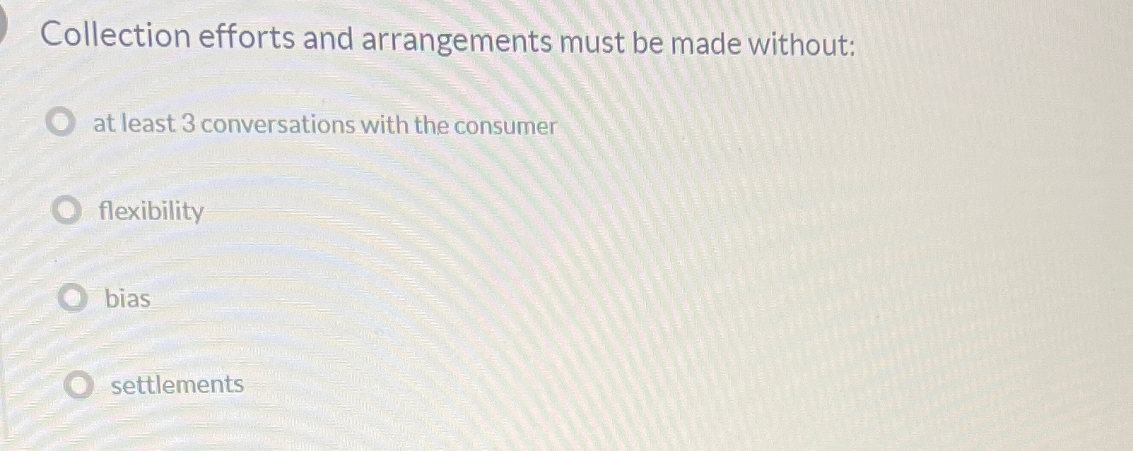 Solved Collection efforts and arrangements must be made | Chegg.com