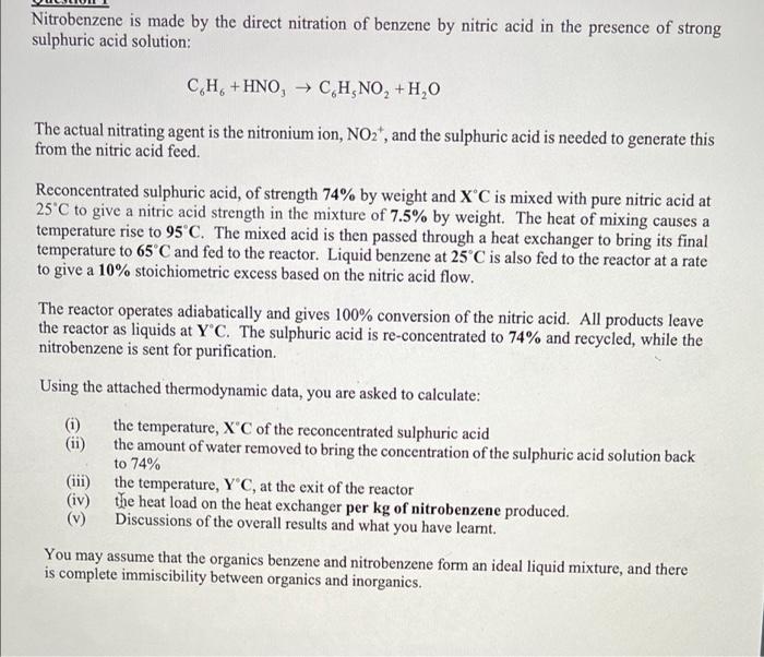 Solved Nitrobenzene is made by the direct nitration of | Chegg.com