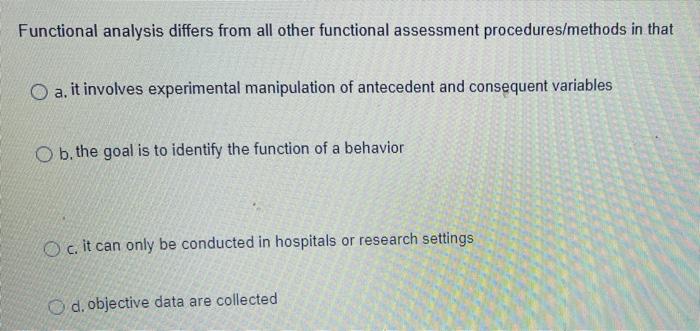 Solved Functional analysis differs from all other functional | Chegg.com