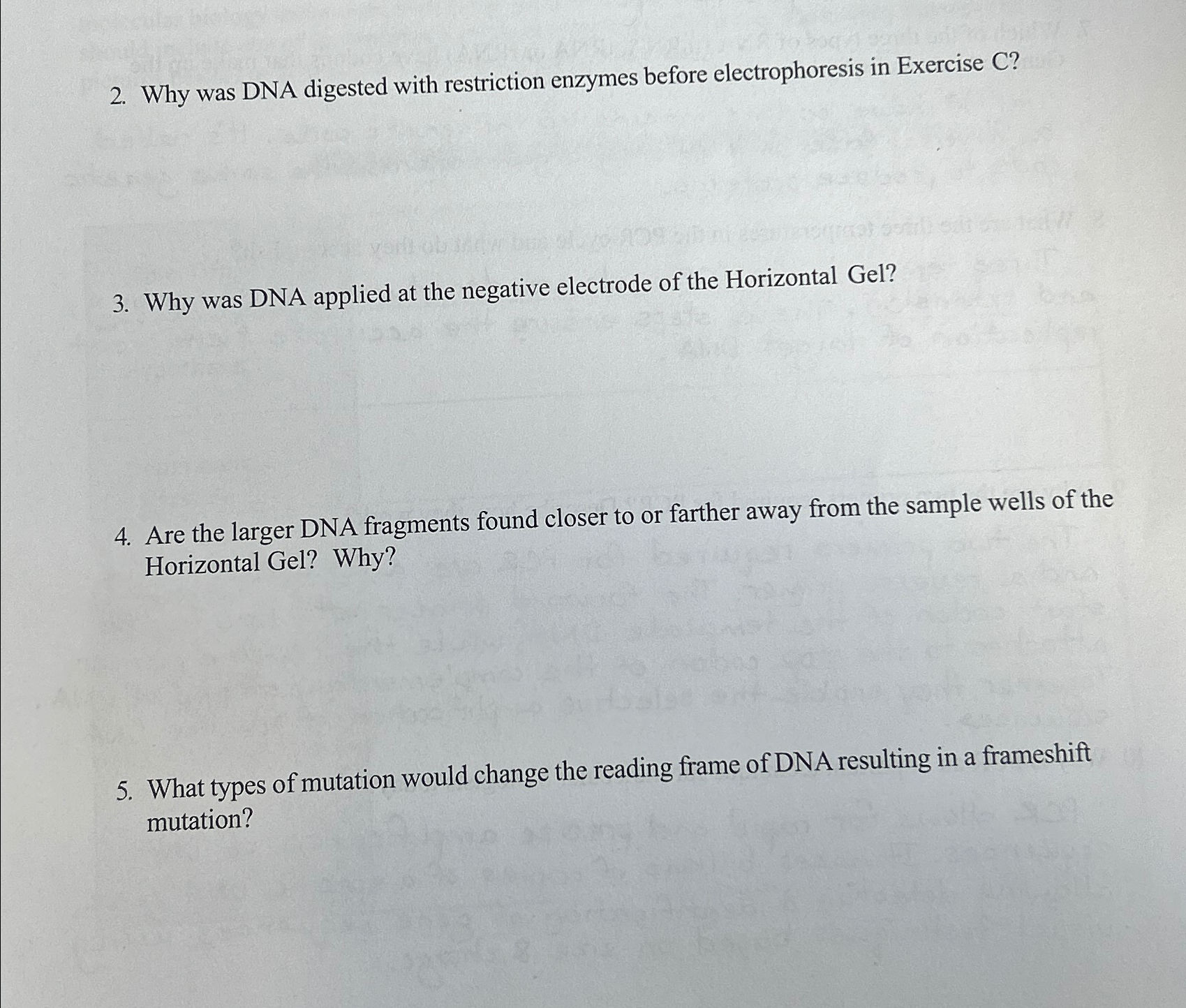 Solved Why was DNA digested with restriction enzymes before | Chegg.com