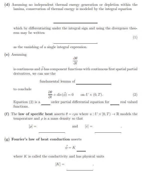 Solved Problem 2 (2-D heat equation) Let U model a lamina on | Chegg.com