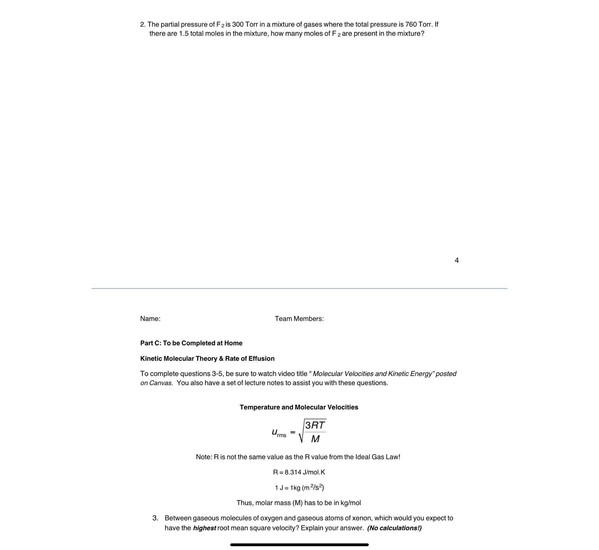 Solved The partial pressure of F2 ﻿is 300 ﻿Torr in a mixture | Chegg.com
